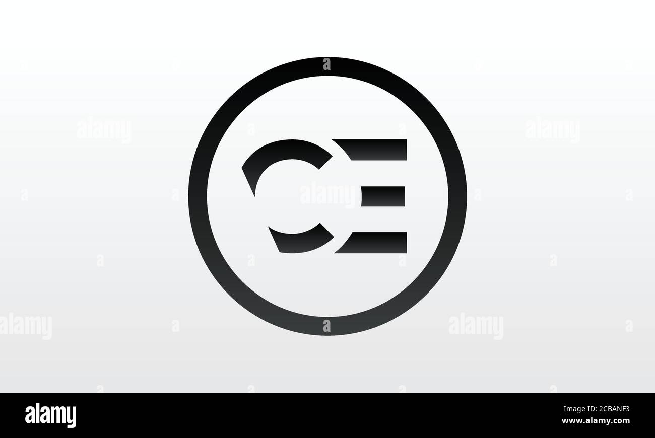 Initial CE Letter Logo With Creative Modern Business Typography Vector ...