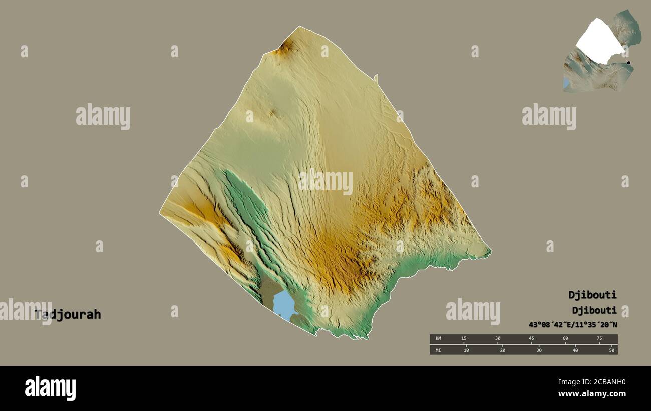 Djibouti relief map hi-res stock photography and images - Alamy