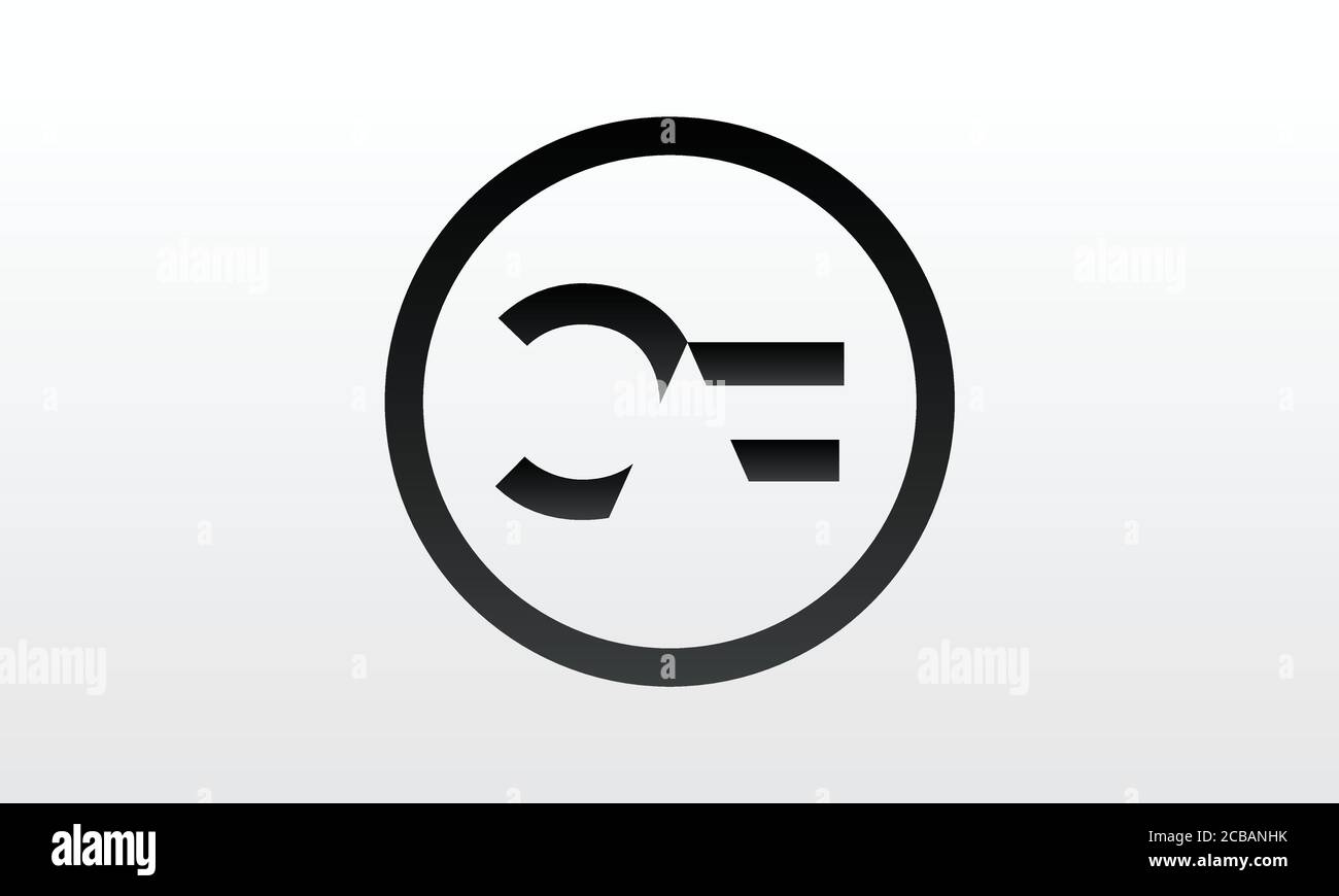 Initial CF Letter Logo With Creative Modern Business Typography Vector ...