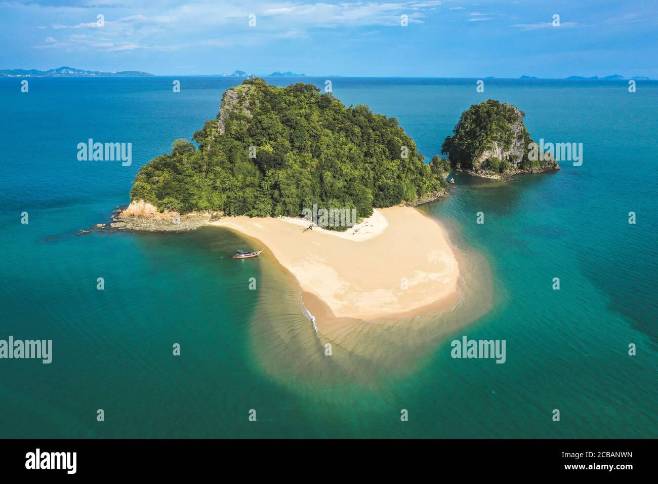 Aerial view of Koh Nok, island in the Andaman Sea between Phuket and ...