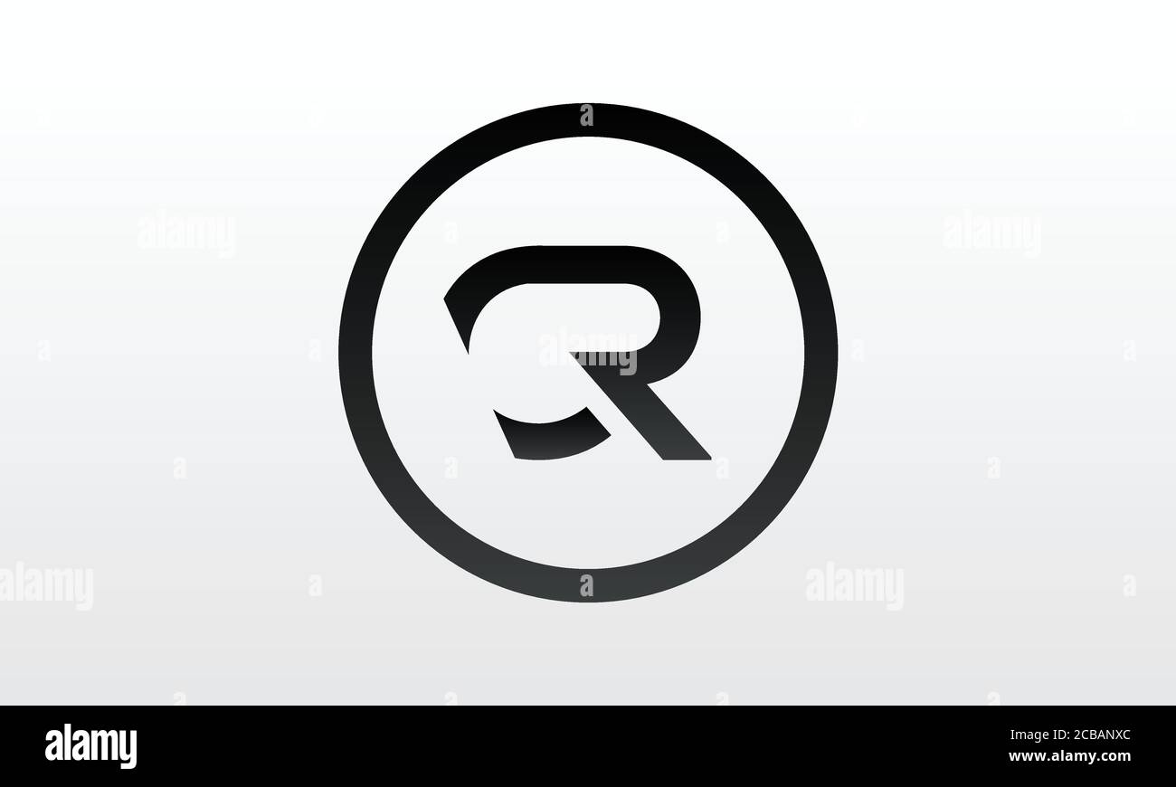 Initial CR Letter Logo With Creative Modern Business Typography Vector ...