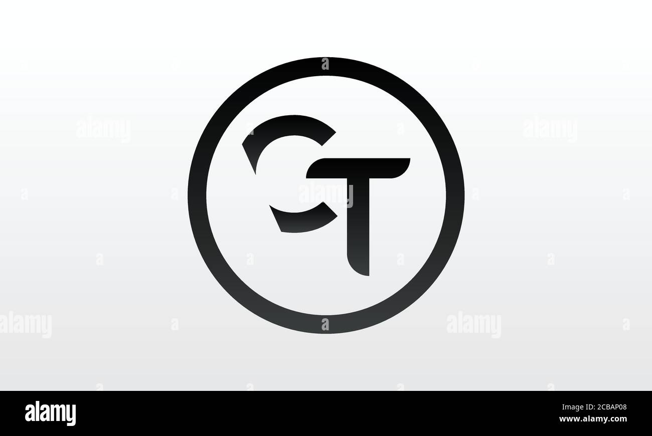 Initial CT Letter Logo With Creative Modern Business Typography Vector ...