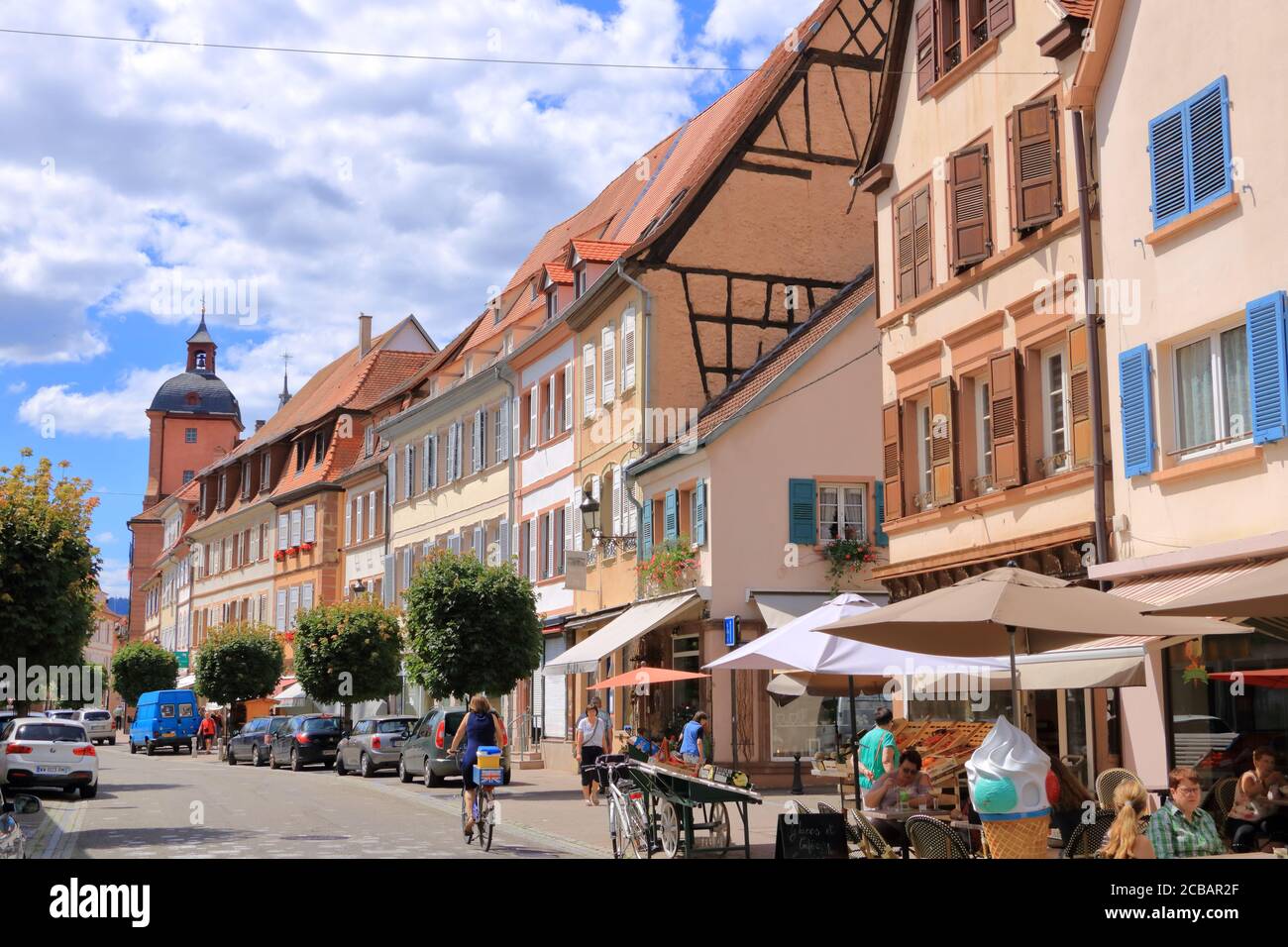 July 07 2020 - Wissembourg/Weißenburg, France: Views in Village of ...