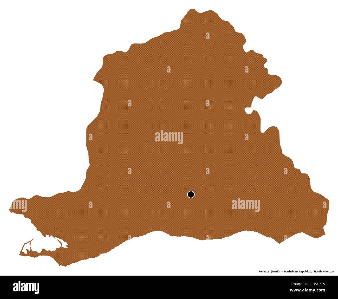 Shape of Peravia, province of Dominican Republic, with its capital ...