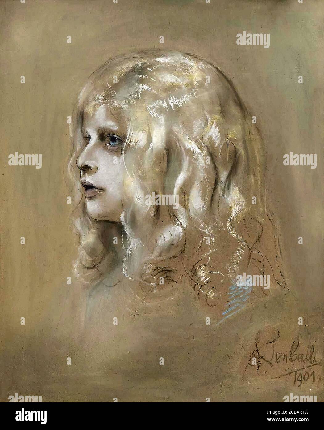 Lenbach Franz Von - Marion Lenbach the Artist's Daughter 4 - German ...
