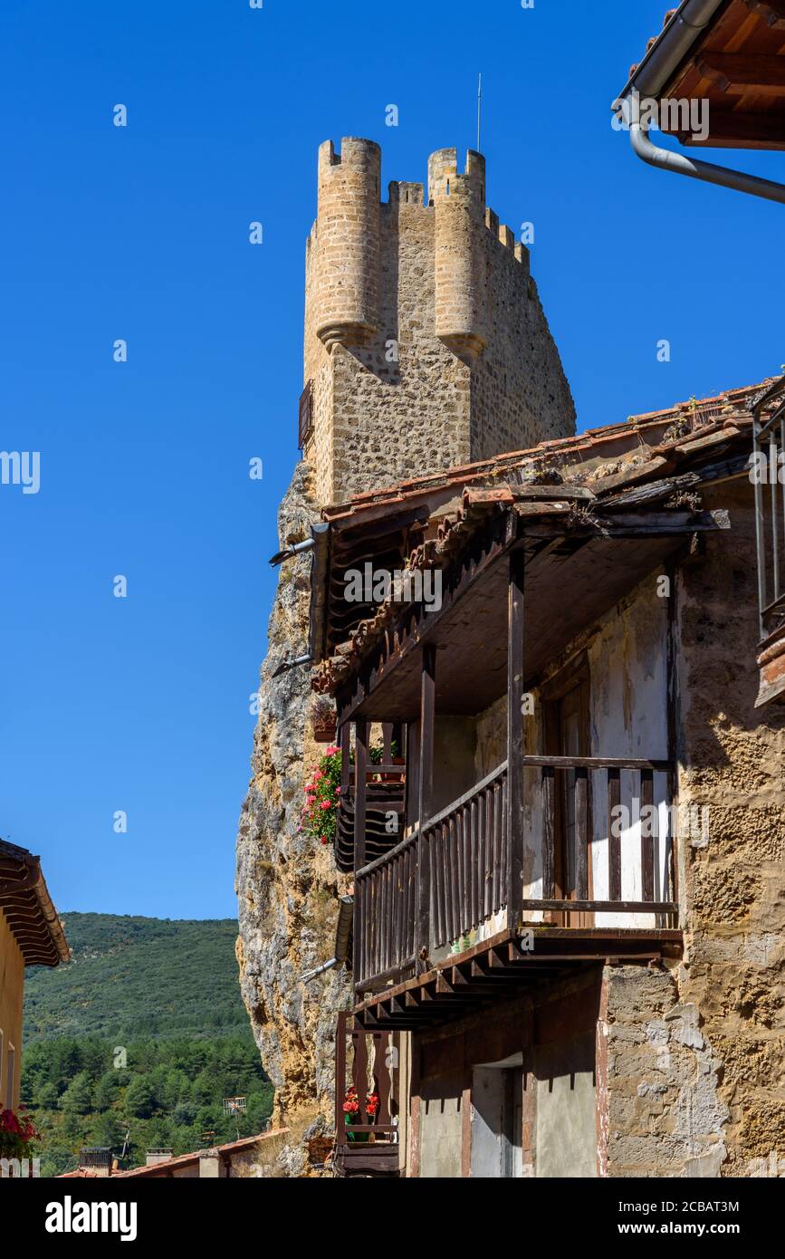 Scenic view of medieval village of Frias in Burgos Stock Photo - Alamy