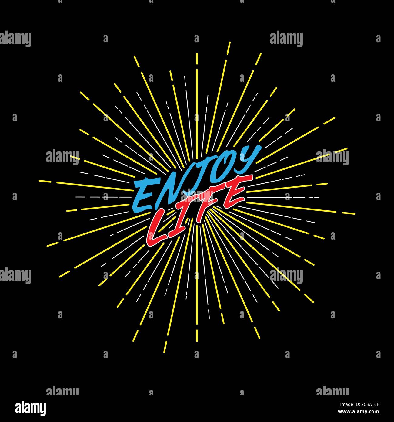 Enjoy life. Stylized creative lettering for banners, textiles ...