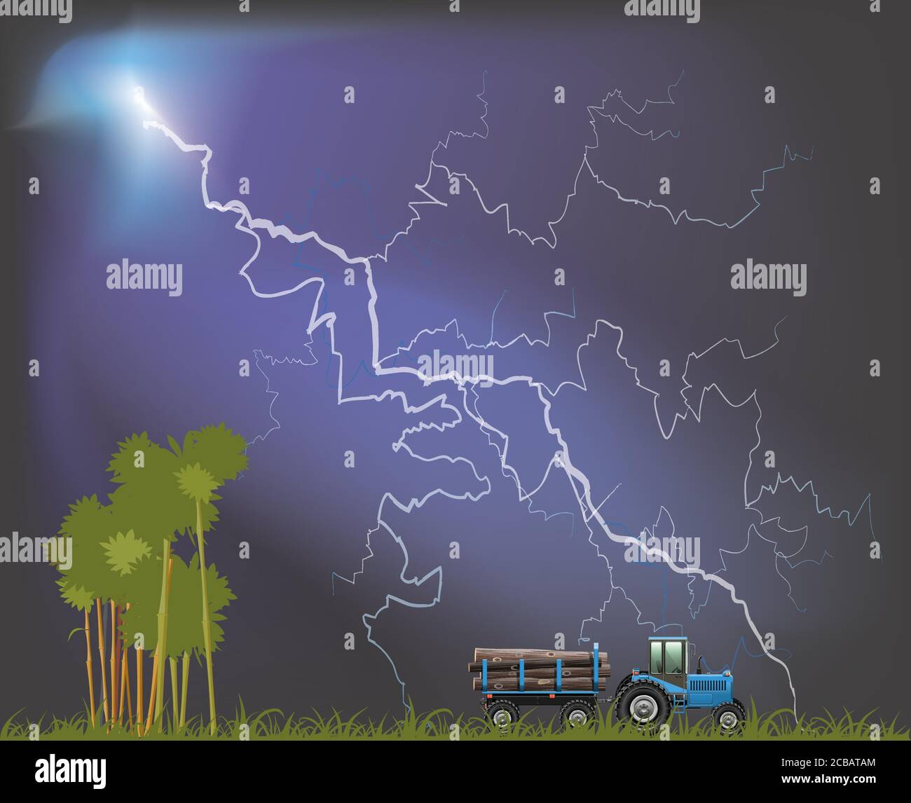 Representation of tropical rain forest deforestation by illegal logging ...