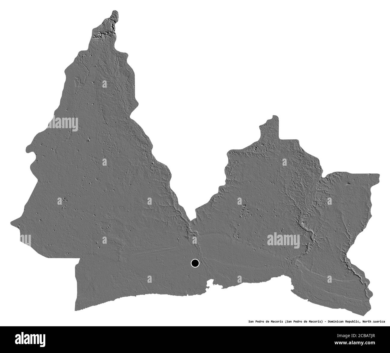 Shape of San Pedro de Macorís, province of Dominican Republic, with its ...