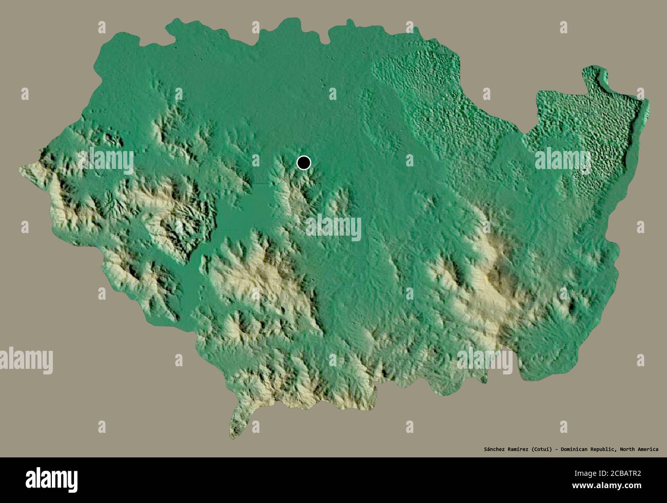 Shape of Sánchez Ramírez, province of Dominican Republic, with its ...
