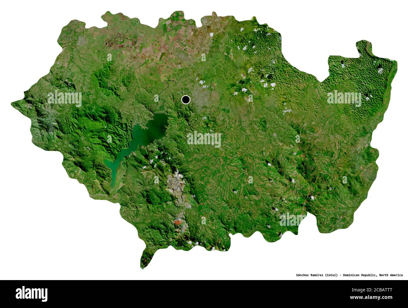 Shape of Sánchez Ramírez, province of Dominican Republic, with its ...