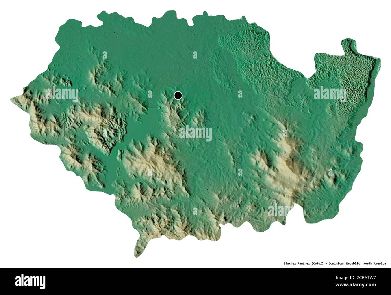 Shape of Sánchez Ramírez, province of Dominican Republic, with its ...