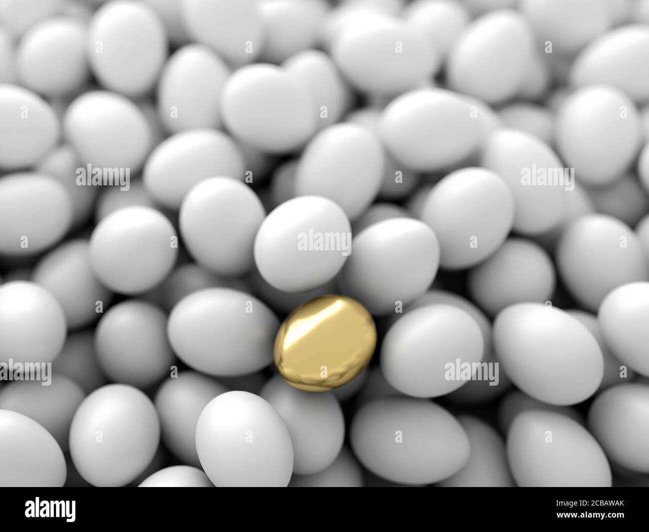 One golden egg 3d rendering, leadership and individuality concepts ...