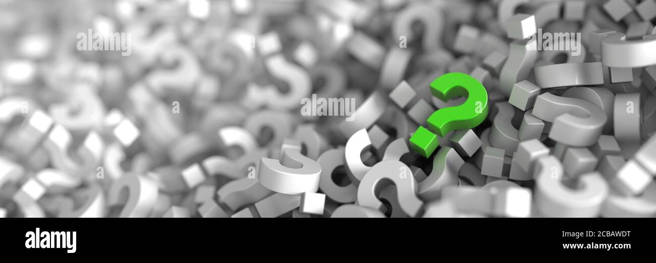 Infinite question marks, original 3d illustration Stock Photo - Alamy