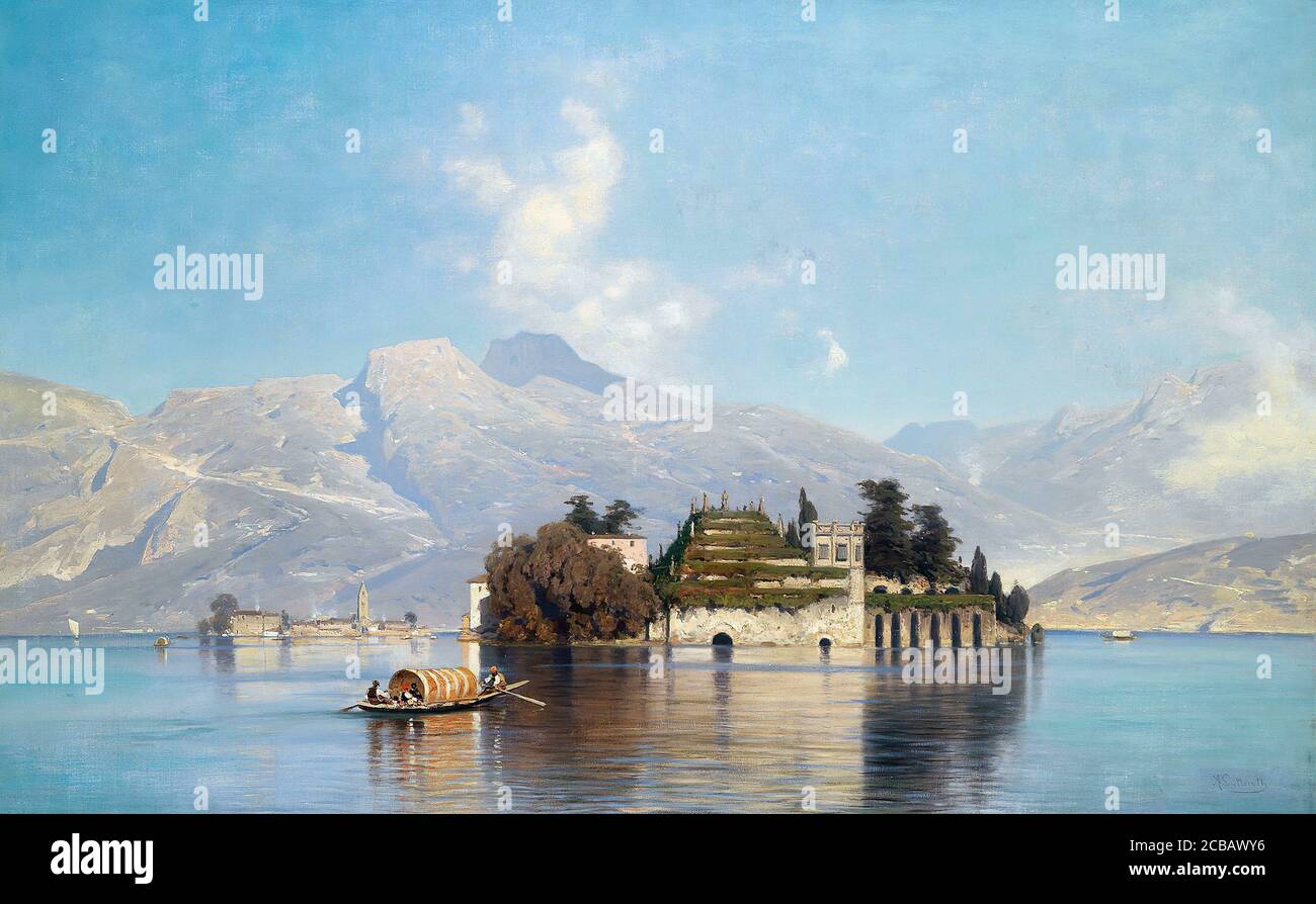 Lutteroth Ascan - View of the Isola Bella - German School - 19th and ...