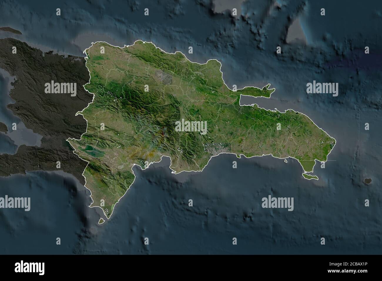 Dominican republic 3d satellite map hi-res stock photography and images ...