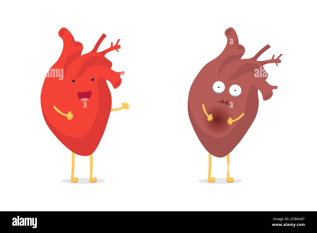Cartoon character heart heart anatomy hi-res stock photography and ...