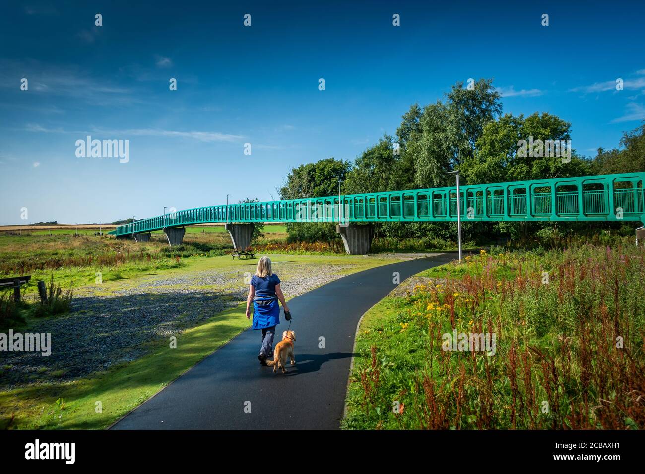 The new (2015) bridge over the River Ythan leading to Ellon Academy, in ...