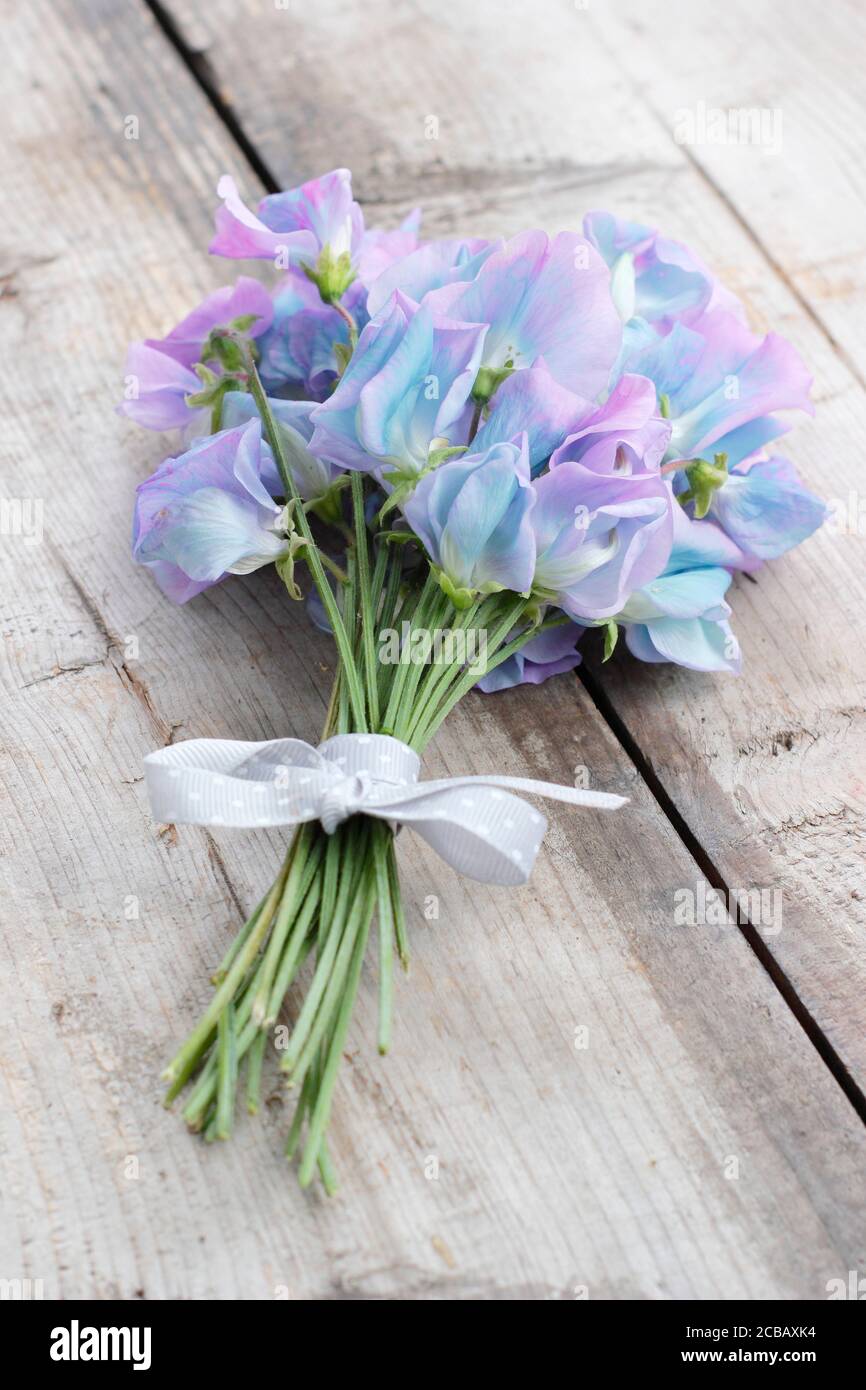 Blue Sweet Pea Flower Bouquet