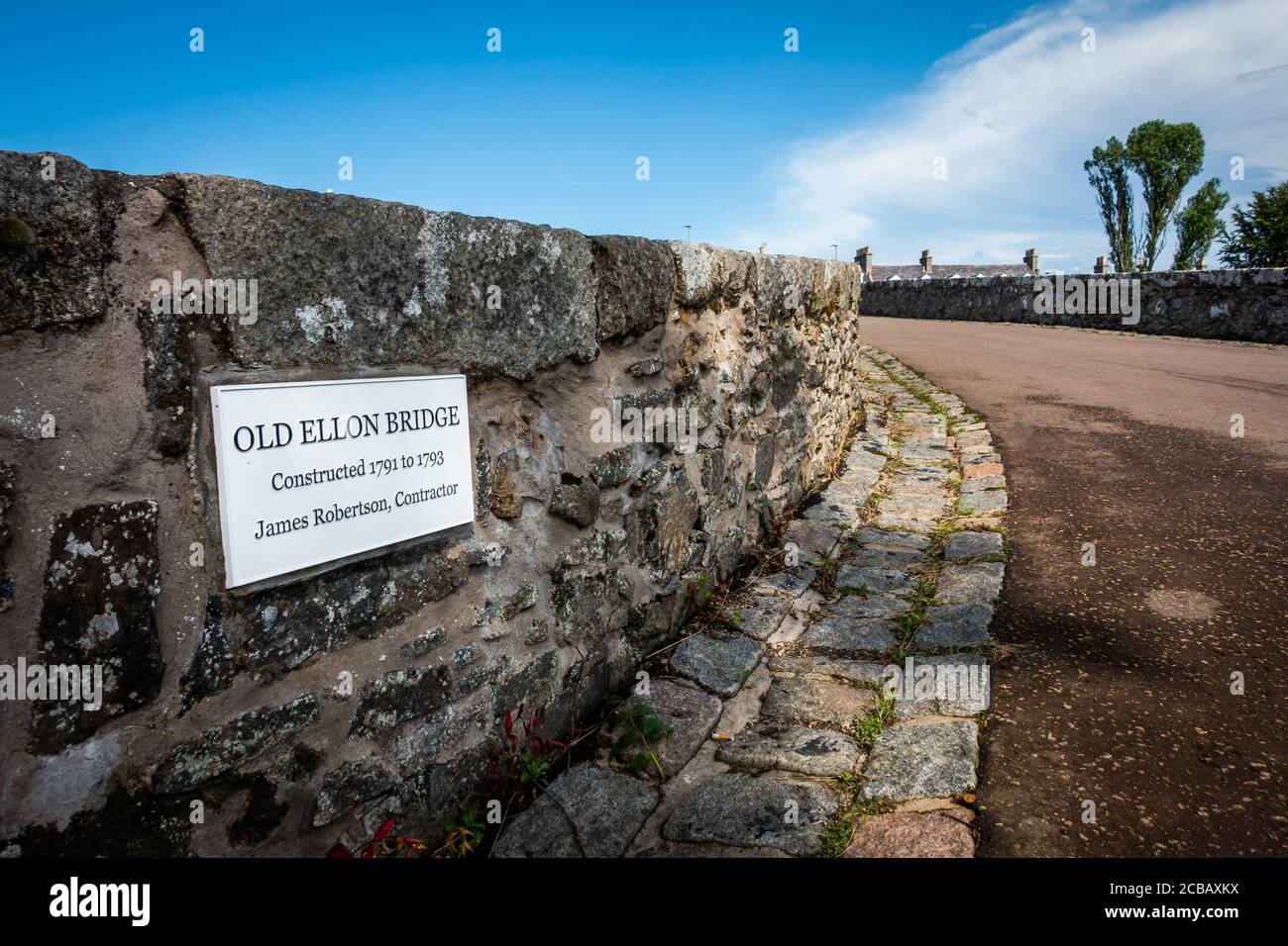 The old Ellon Bridge in the town of Ellon, over the River Ythan in ...
