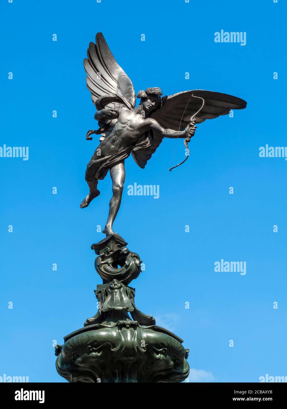 Aluminium Victorian statue of Eros the Greek mythological god of love ...