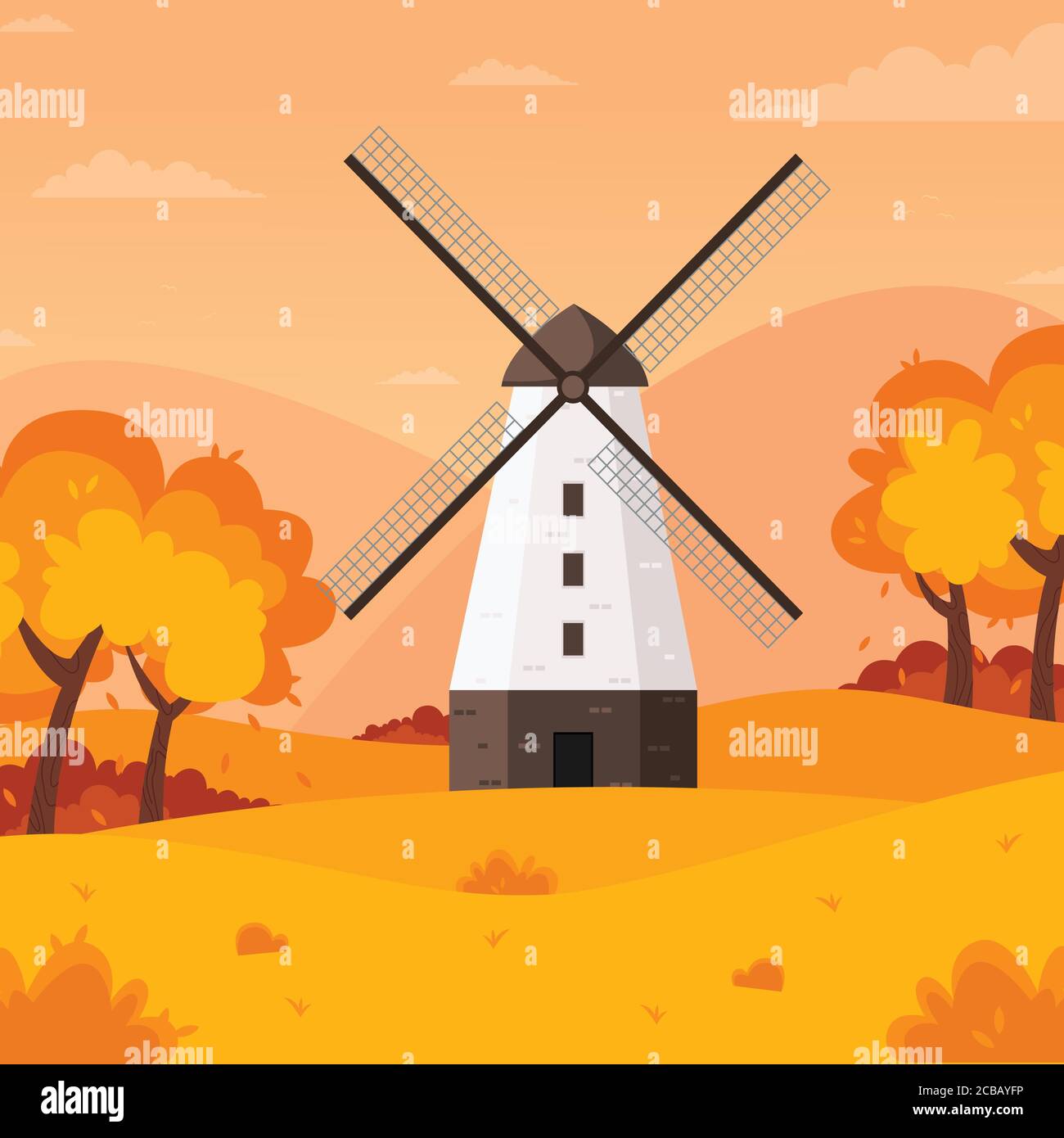 Farm Windmill Vector