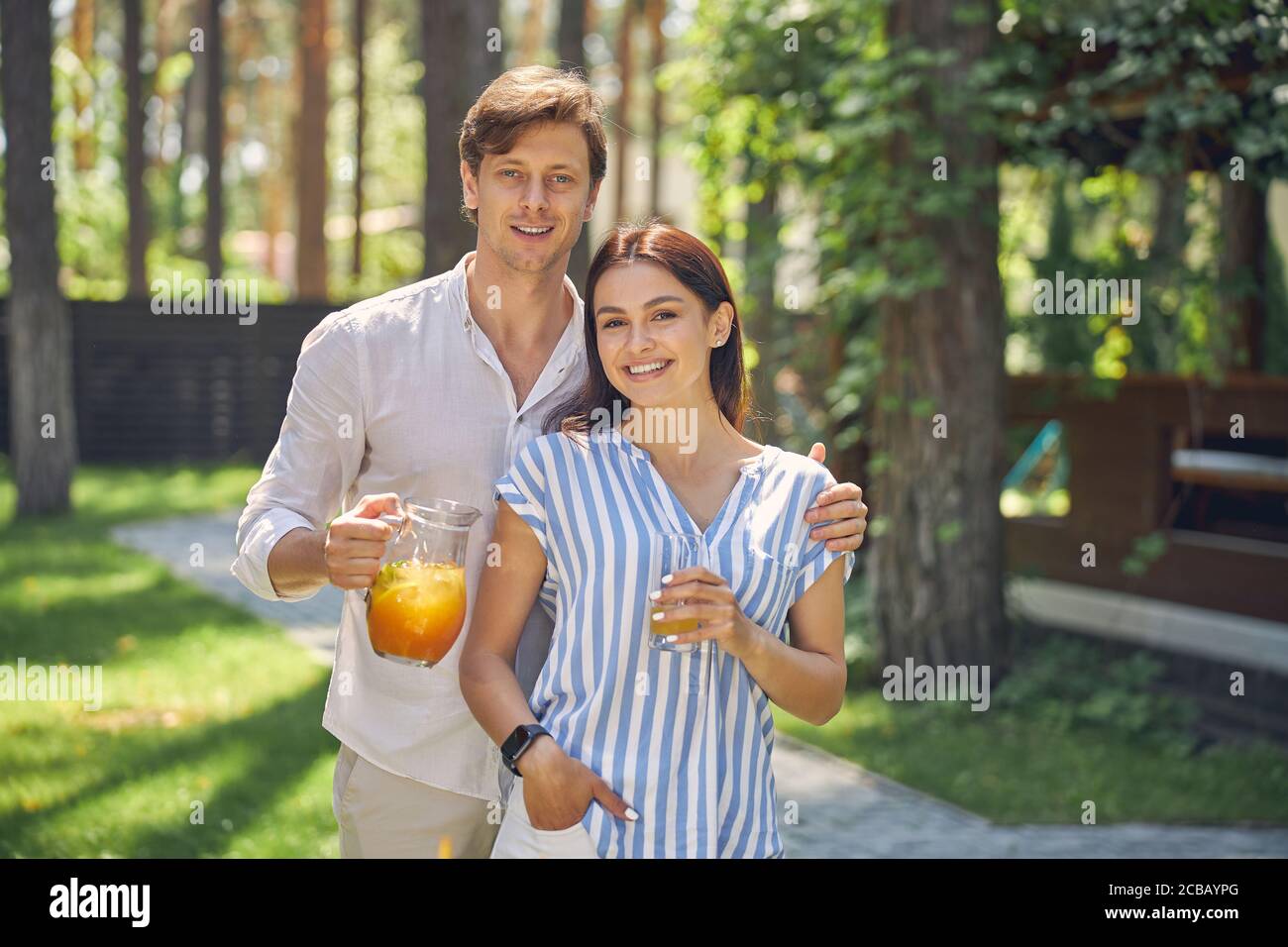 Happy cheerful young people having fun in the outdoors Stock Photo - Alamy