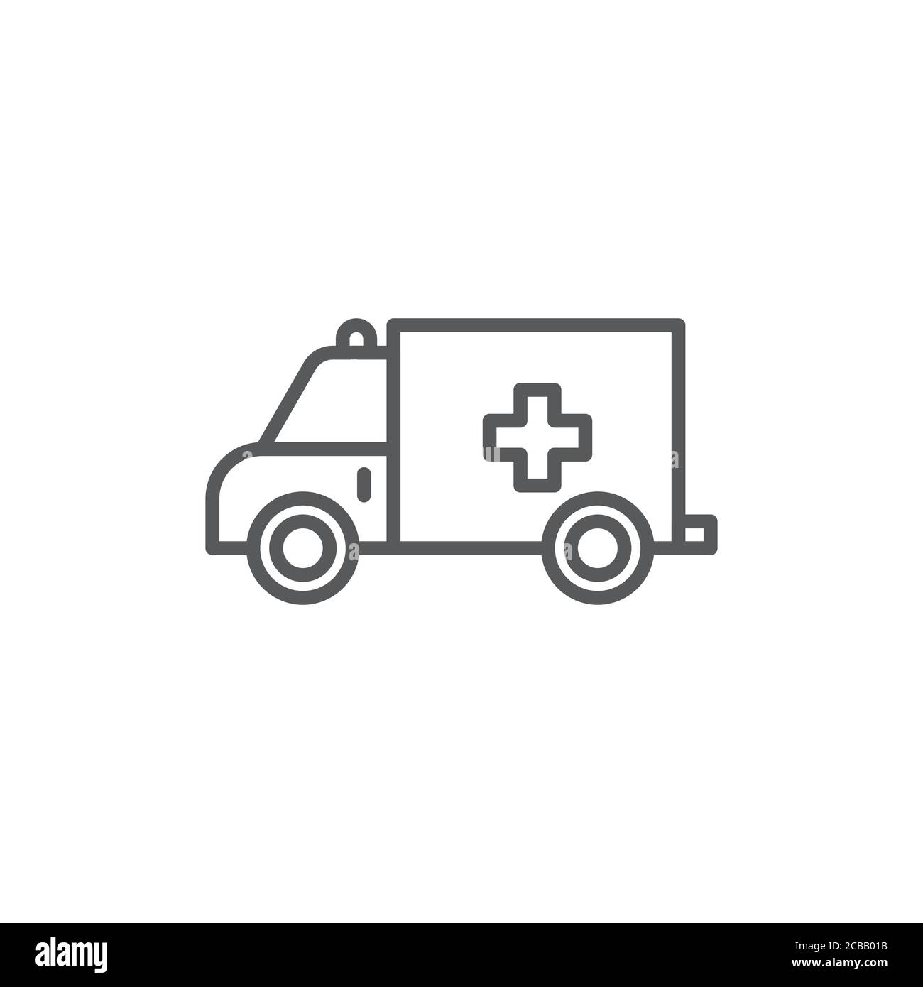 Ambulance truck vector icon symbol medical isolated on white background ...