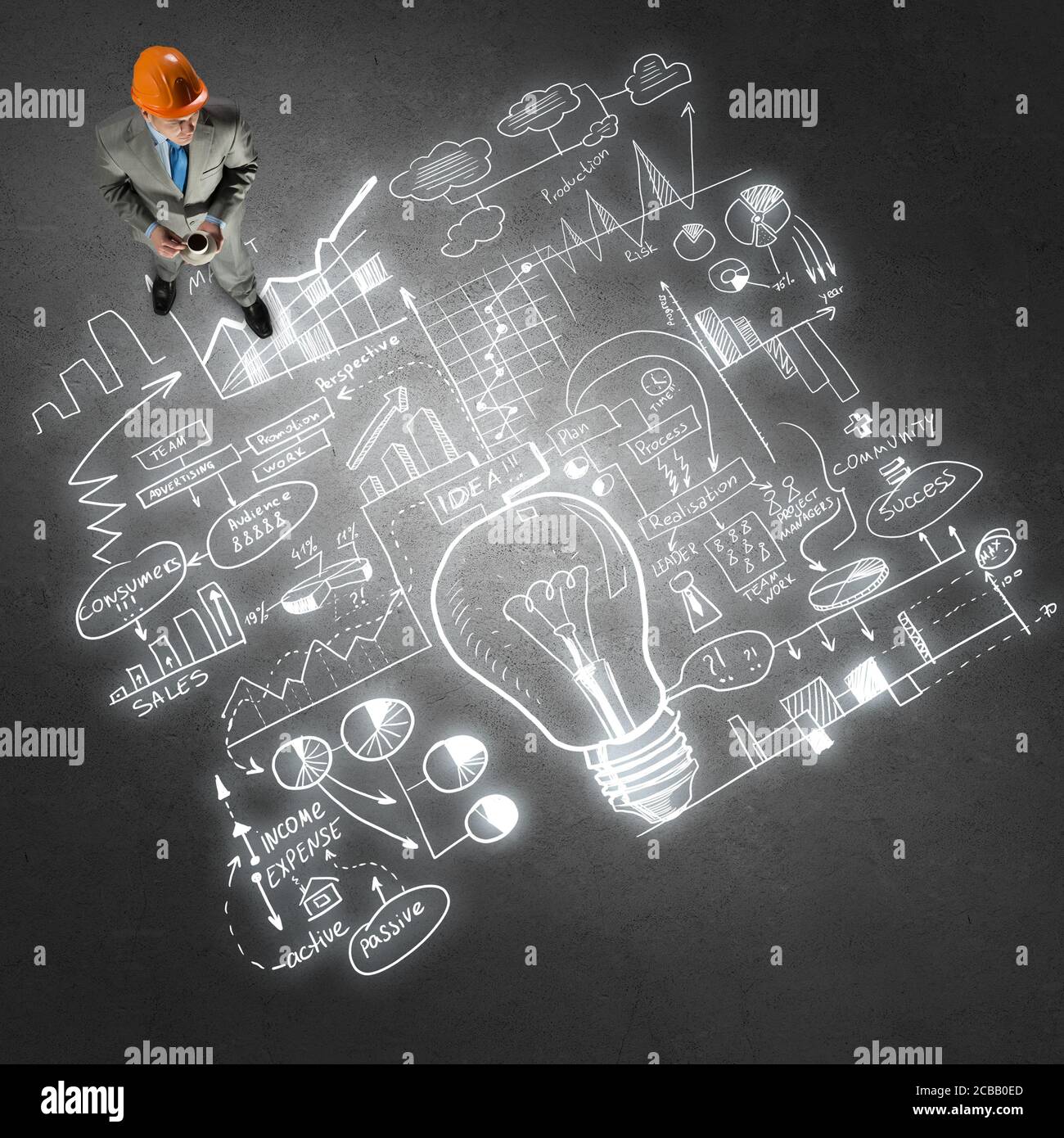 Man engineer thinking over his plan Stock Photo - Alamy