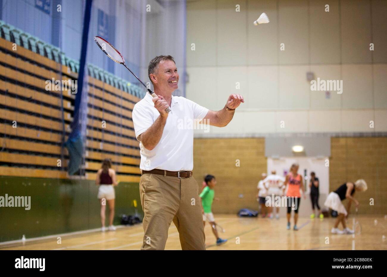 Ceo badminton england enjoys getting back on court during hi-res stock ...