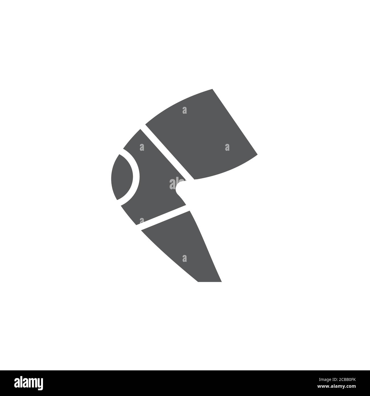 Bandaged knee vector icon symbol isolated on white background Stock ...