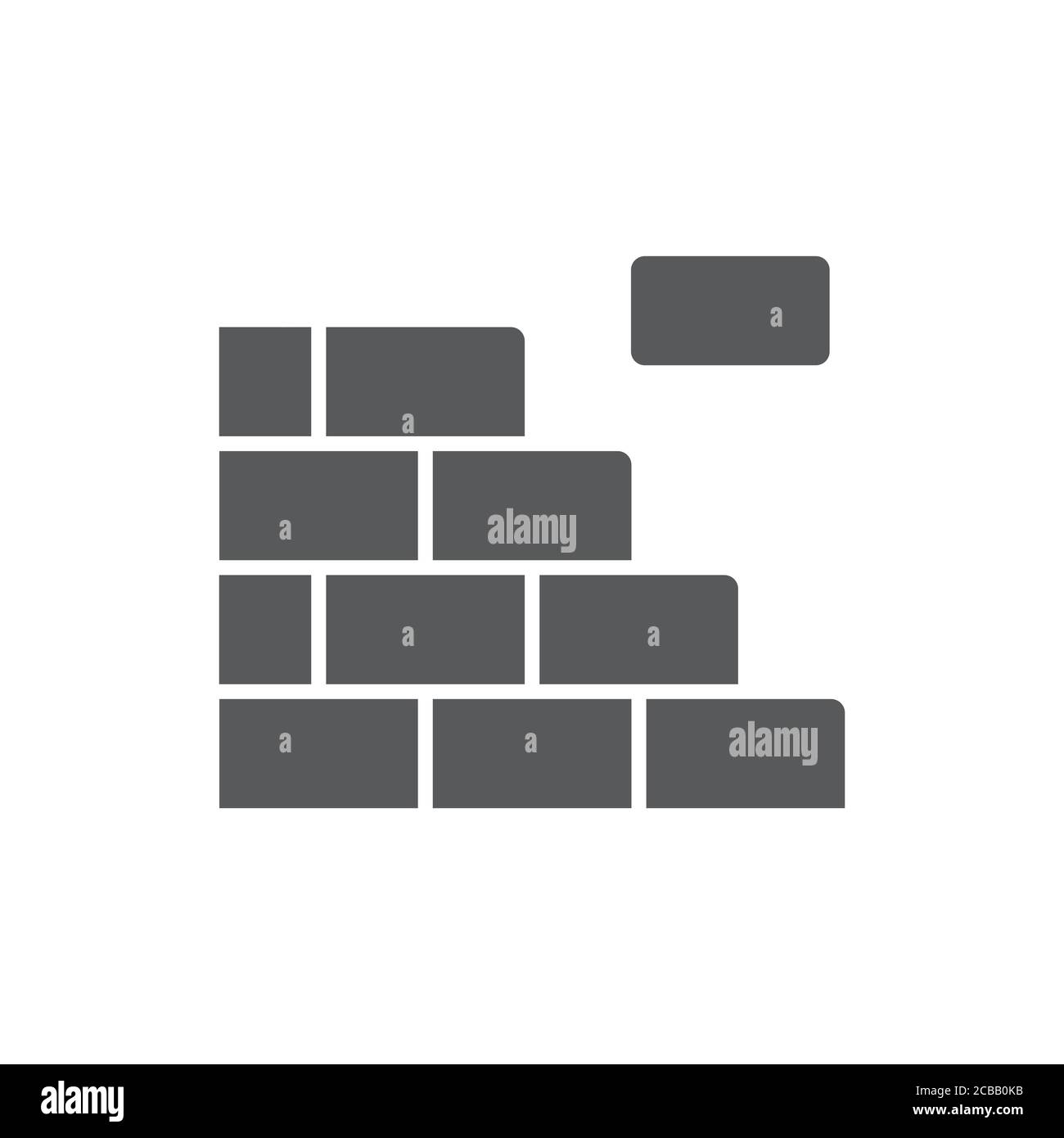 Block wall vector icon symbol isolated on white background Stock Vector ...