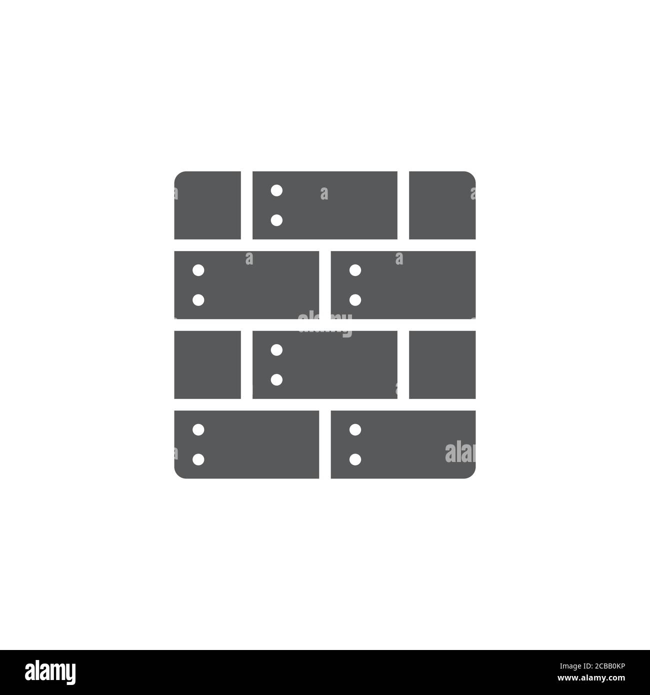 Block wall vector icon symbol isolated on white background Stock Vector ...