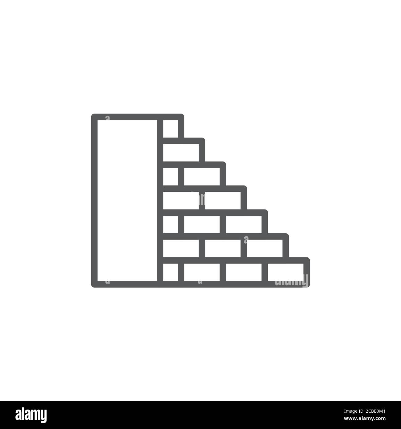 Block wall vector icon symbol isolated on white background Stock Vector ...