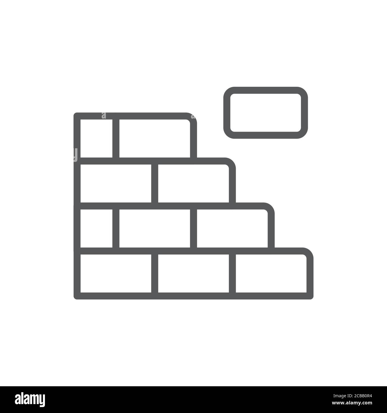 Block wall vector icon symbol isolated on white background Stock Vector ...