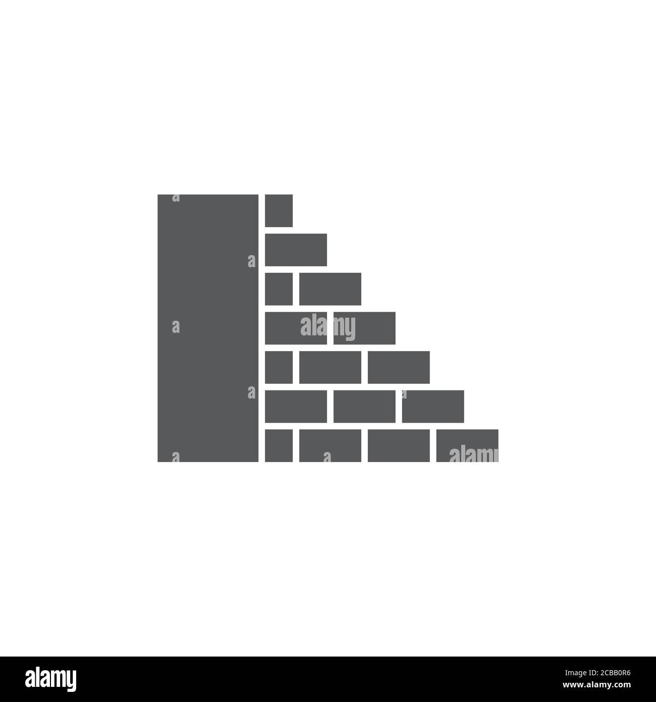 Block wall vector icon symbol isolated on white background Stock Vector ...