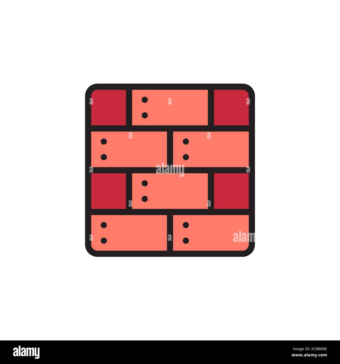 Block wall vector icon symbol isolated on white background Stock Vector ...