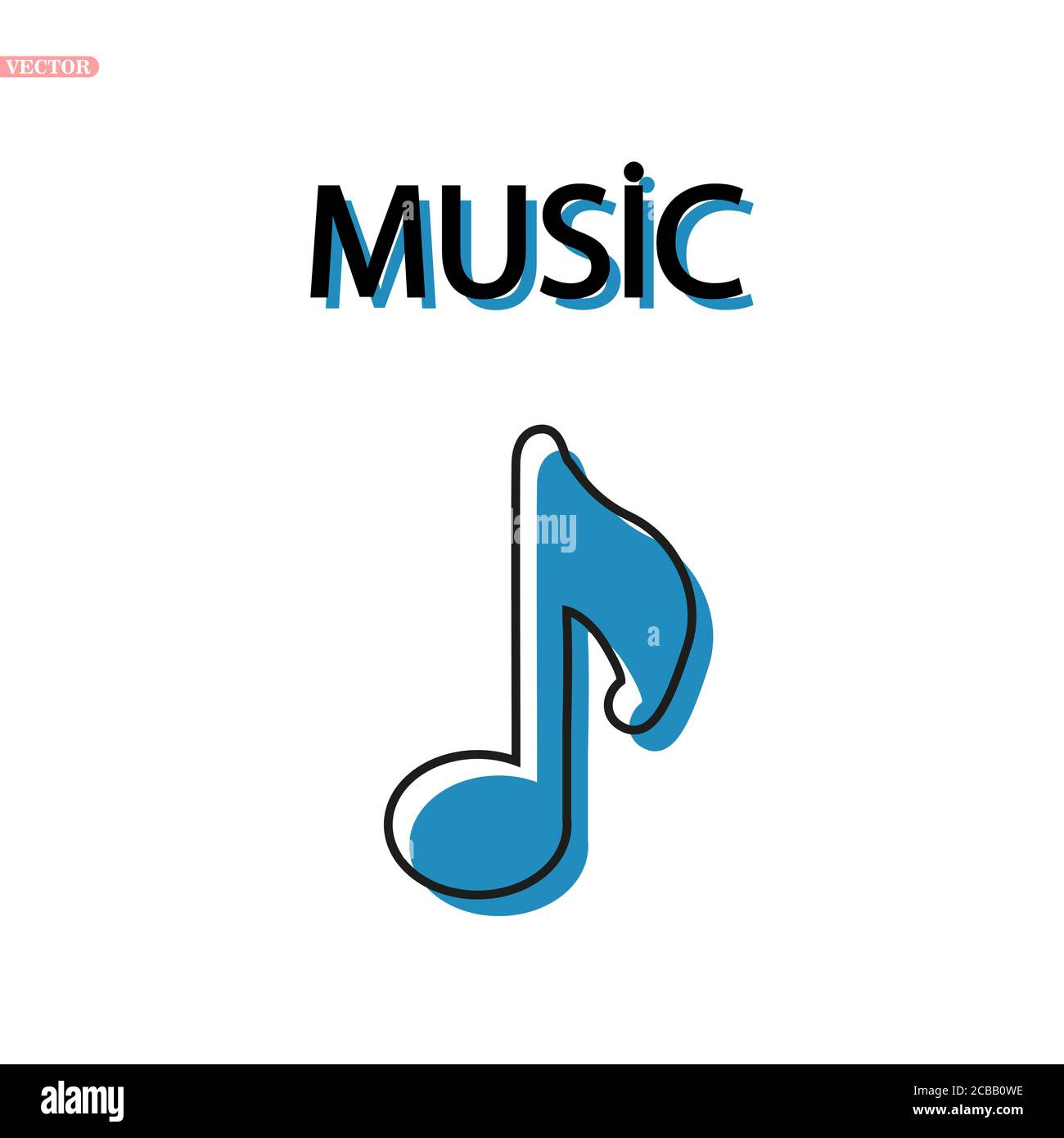 Music note Icon Vector. Simple flat symbol. Perfect Black pictogram ...