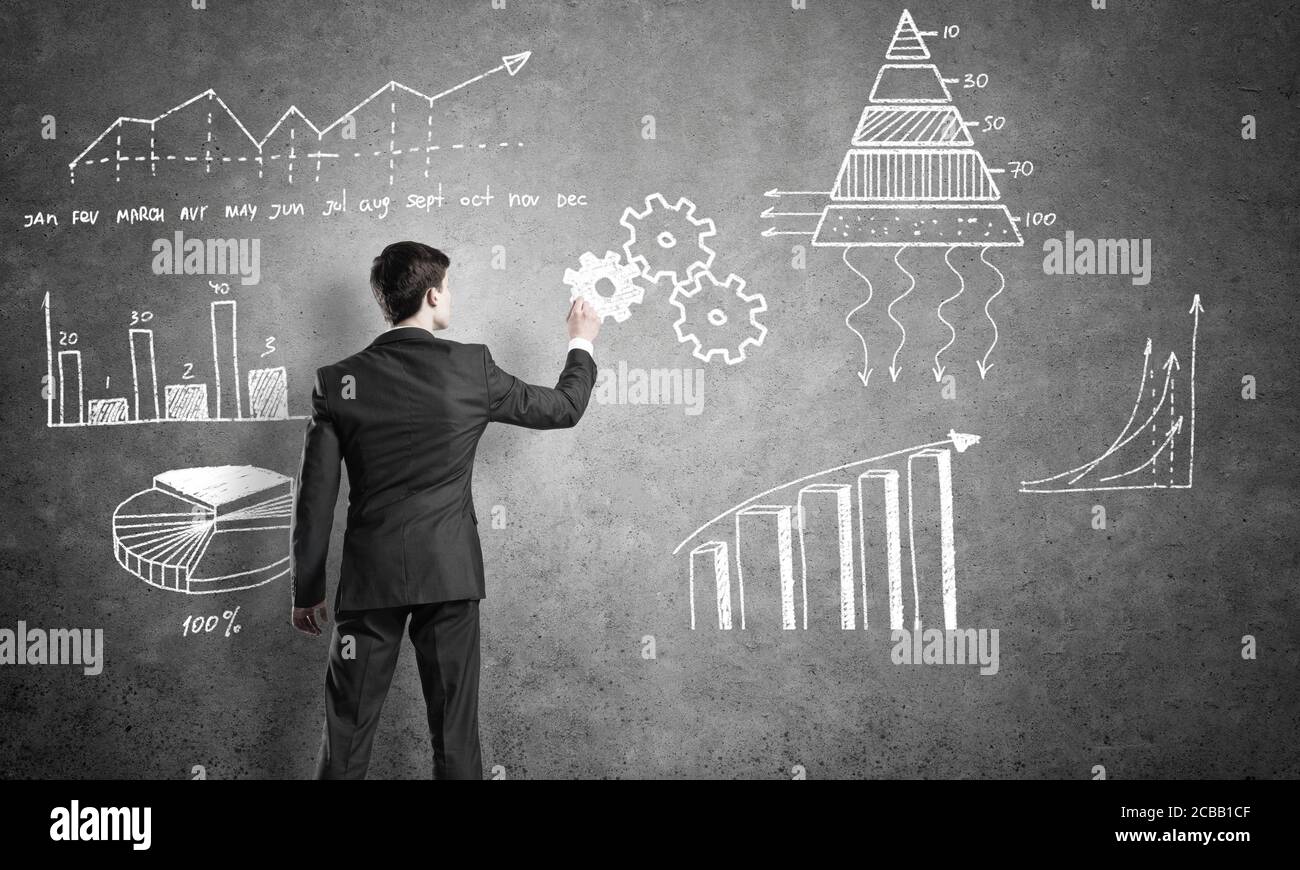 Man writing business plan Stock Photo - Alamy