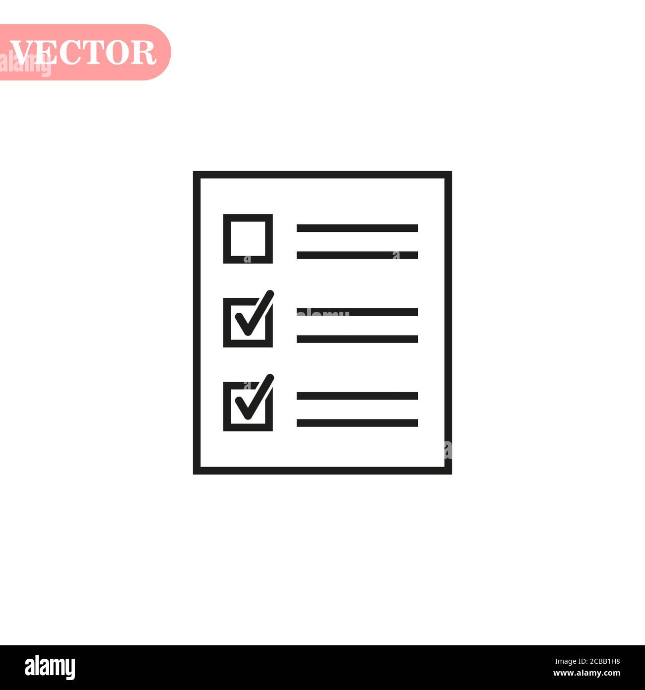 Simple contract line icon. Stroke pictogram. Vector illustration ...