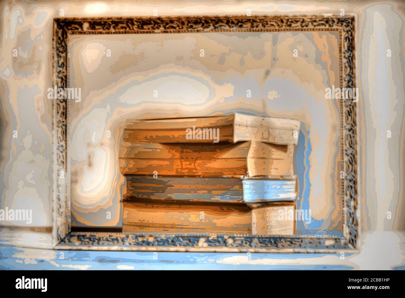 books in a frame Stock Photo - Alamy