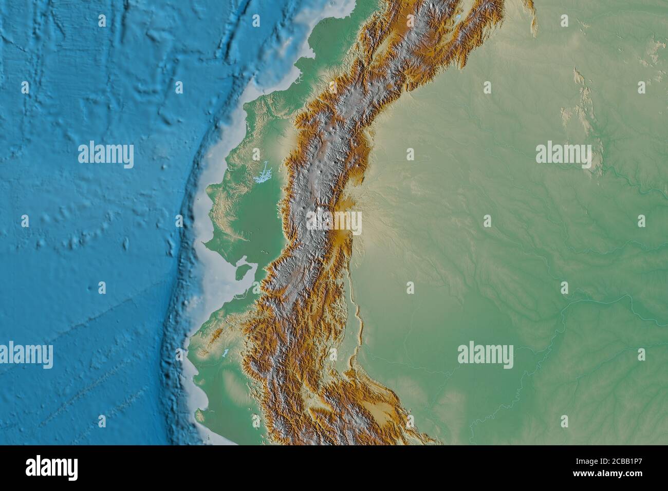 Ecuador relief map hi-res stock photography and images - Alamy