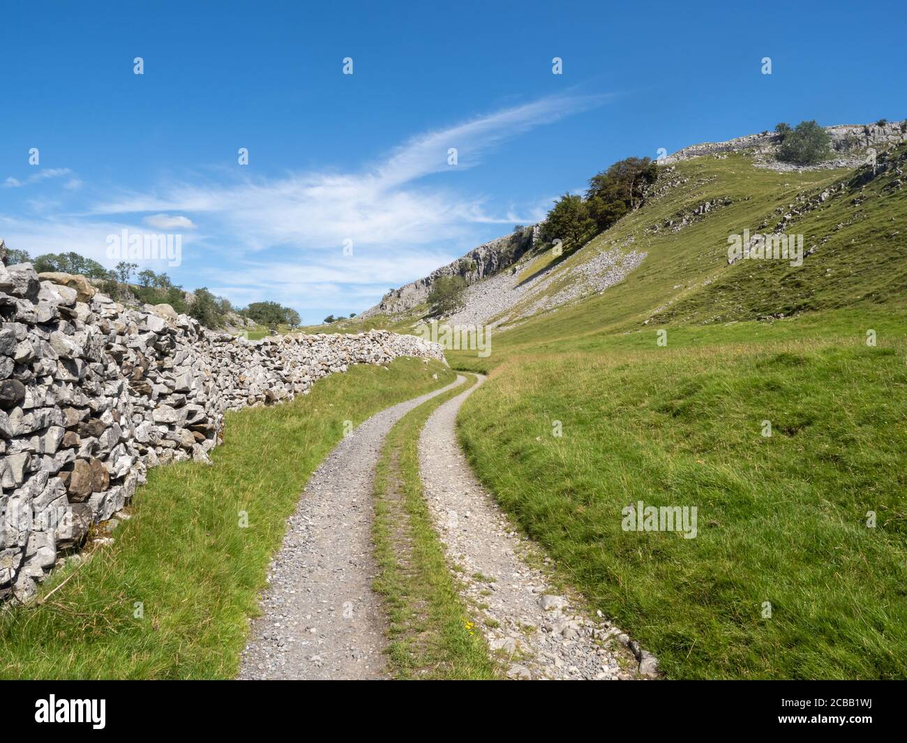 Hill walking near Settle in Craven in the Yorkshire Dales National Park ...