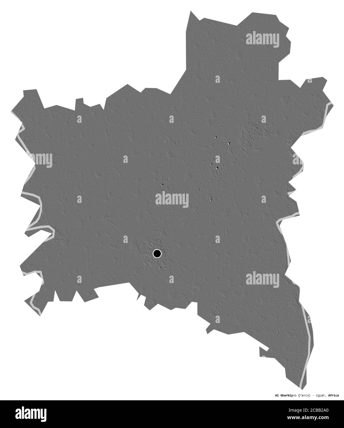 Shape of Al Gharbiyah, governorate of Egypt, with its capital isolated ...