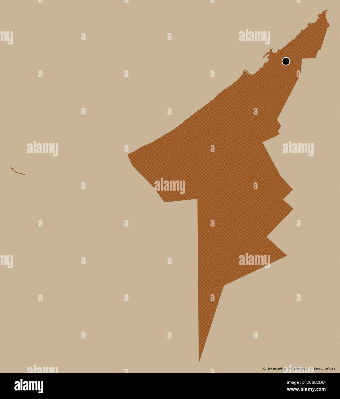 Shape of Al Iskandariyah, governorate of Egypt, with its capital ...