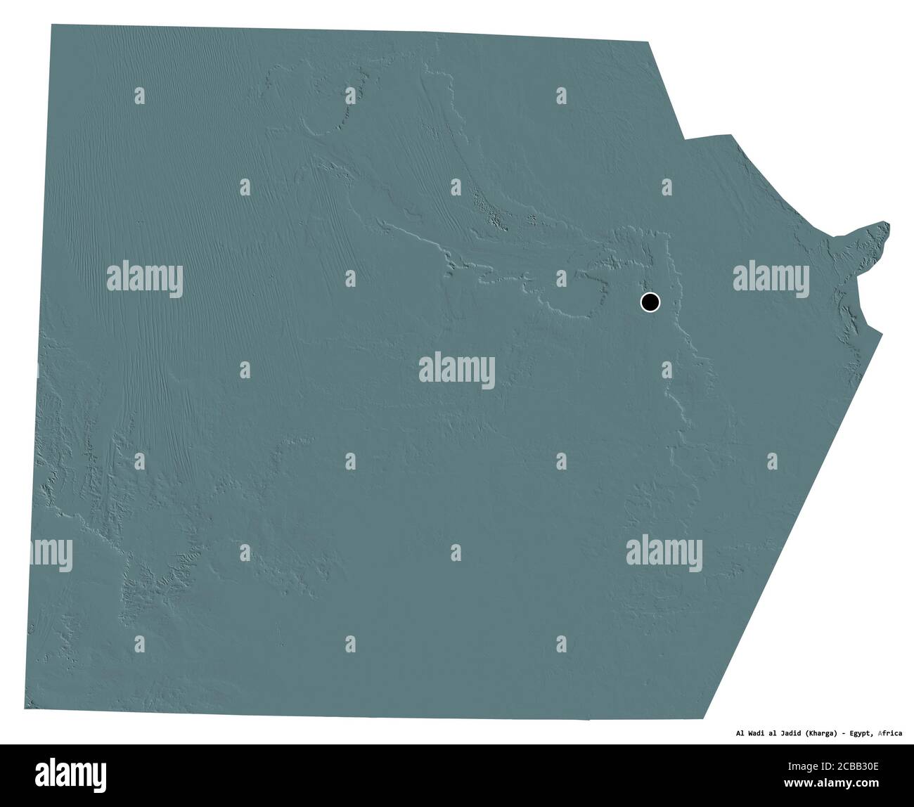 Shape of Al Wadi al Jadid, governorate of Egypt, with its capital ...