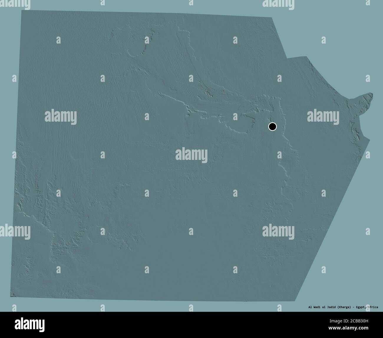 Shape of Al Wadi al Jadid, governorate of Egypt, with its capital ...