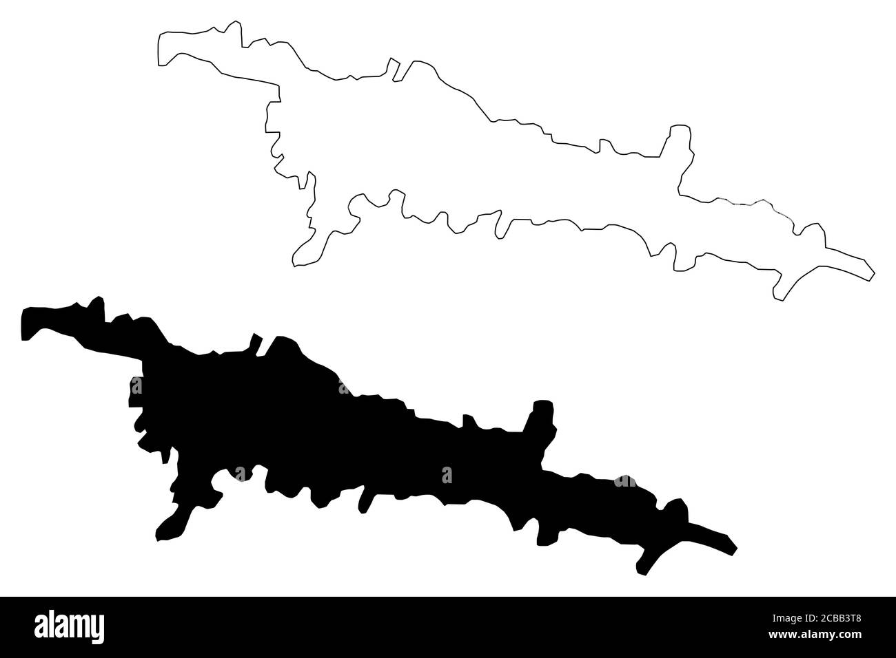 Cusco City (Republic of Peru, Department of Cusco) map vector ...