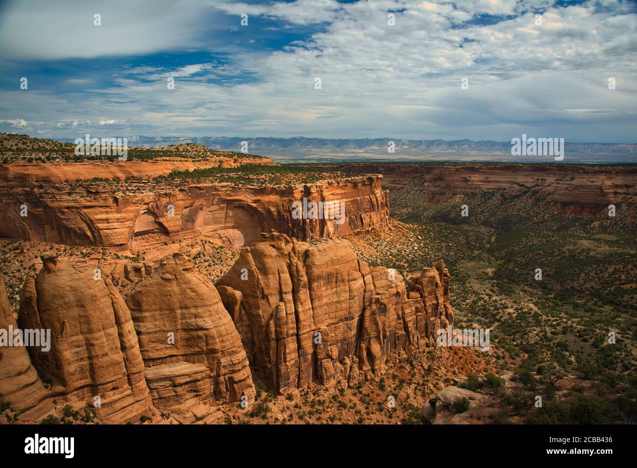 Red sandstone rock Formations at the eroded walls of Ute Canyon in ...