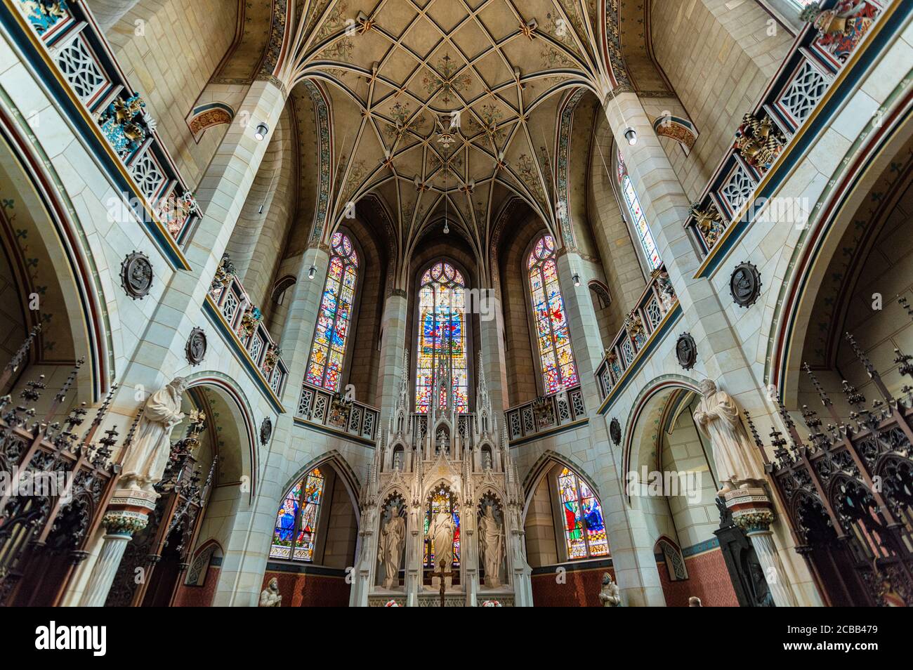 Wittenberg / Germany - February 26, 2017: Interior of All Saints Church ...